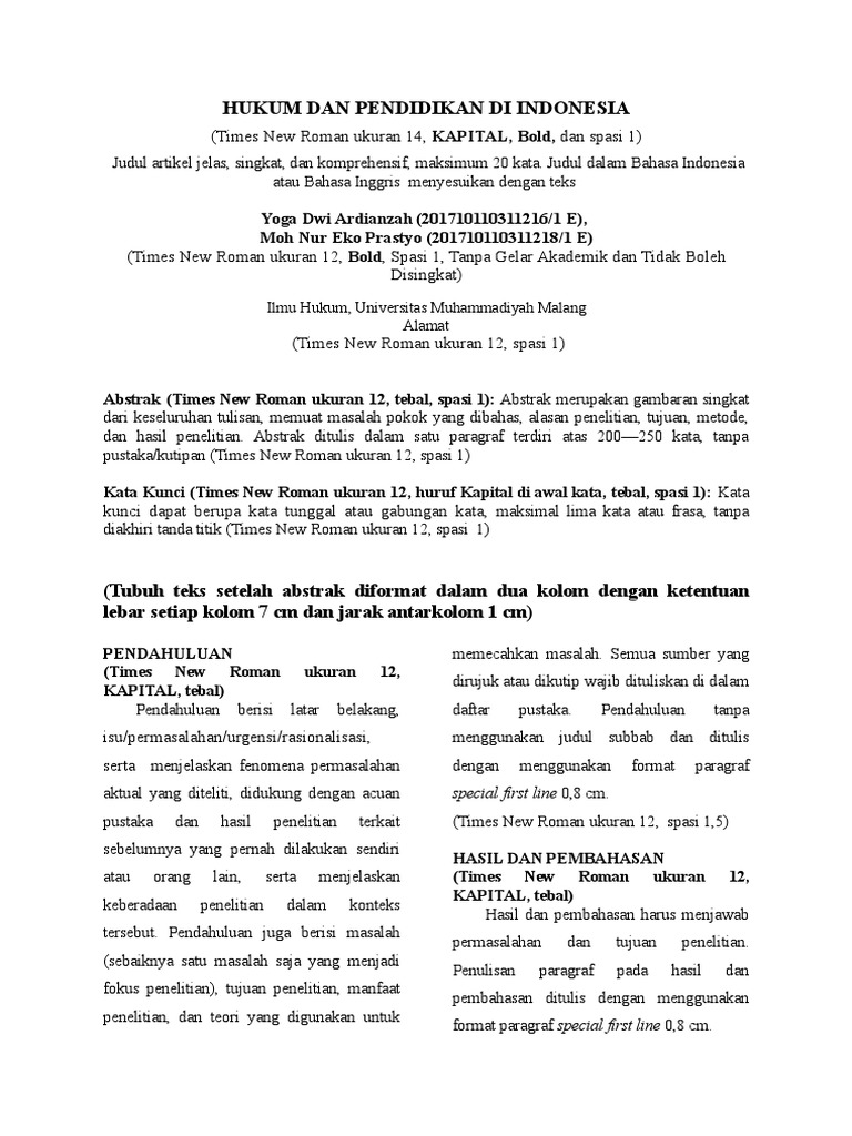Template Jurnal (UAS) | PDF