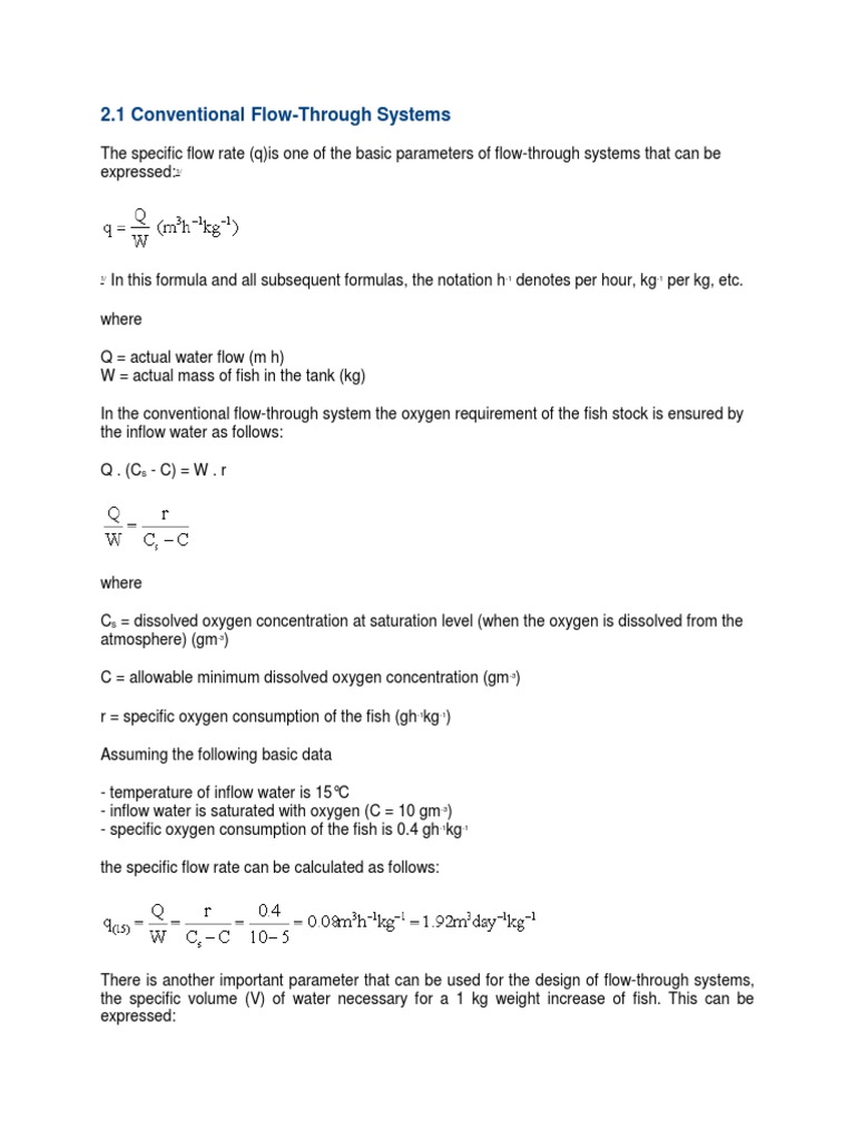 Conventional Flow-Through Systems | PDF | Ammonia | Ammonium