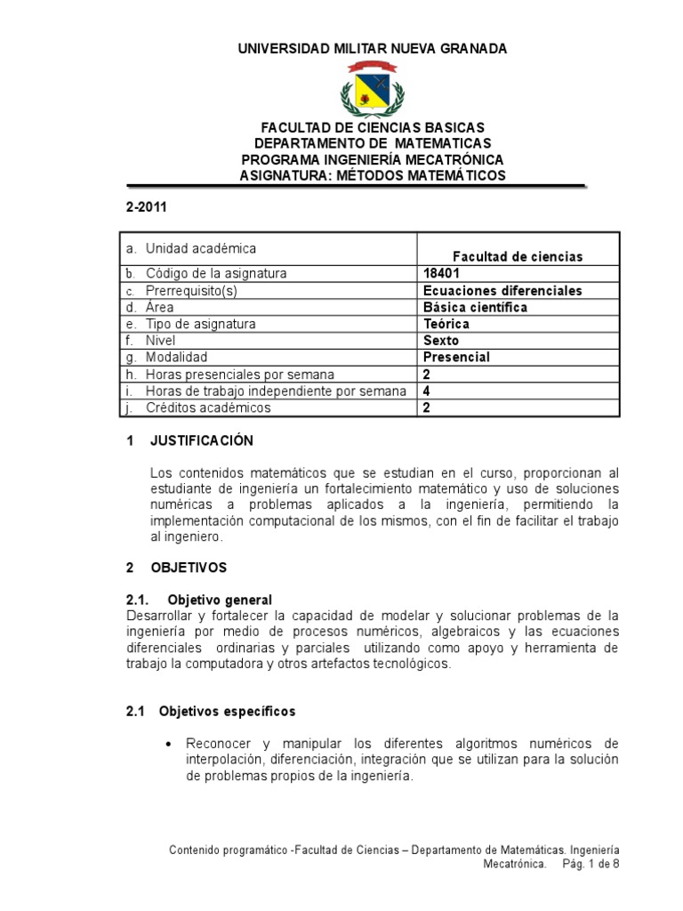 Metodos Matematicos | PDF | Análisis numérico | Ecuaciones