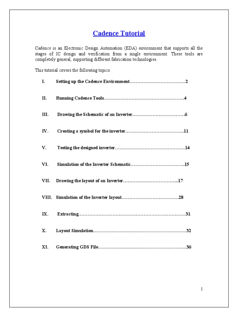 Cadence Tutorials | PDF | Computer Engineering | Computing