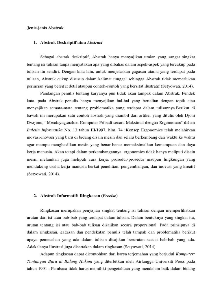 Jenis-Jenis Abstrak | PDF