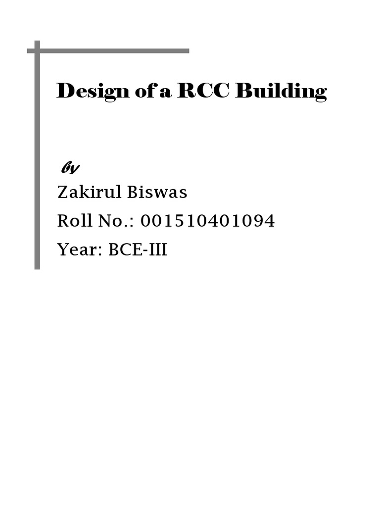 Design of A RCC Building - 2 | PDF