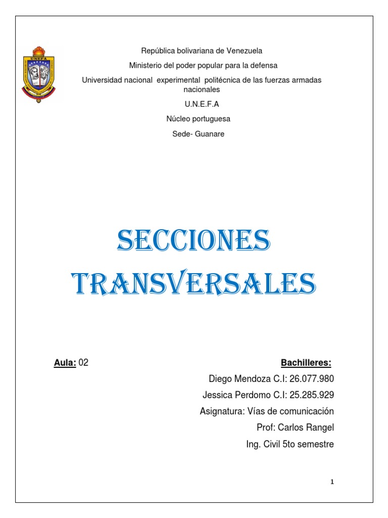 Secciones Transversales en Topografía | PDF | Integral | Movimiento ...