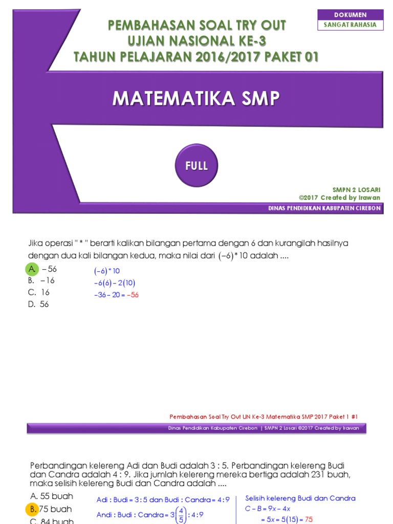 Matematika SMP Tanya Jawab | PDF
