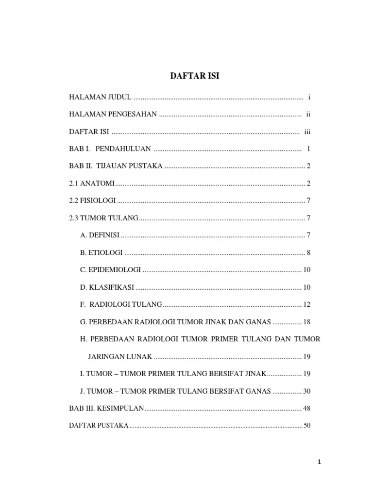 Referat Tumor - Tumor Primer Pada Tulang | PDF