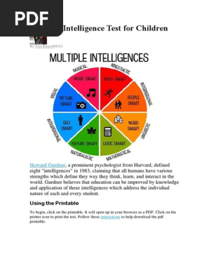 Multiple Intelligences Student Test