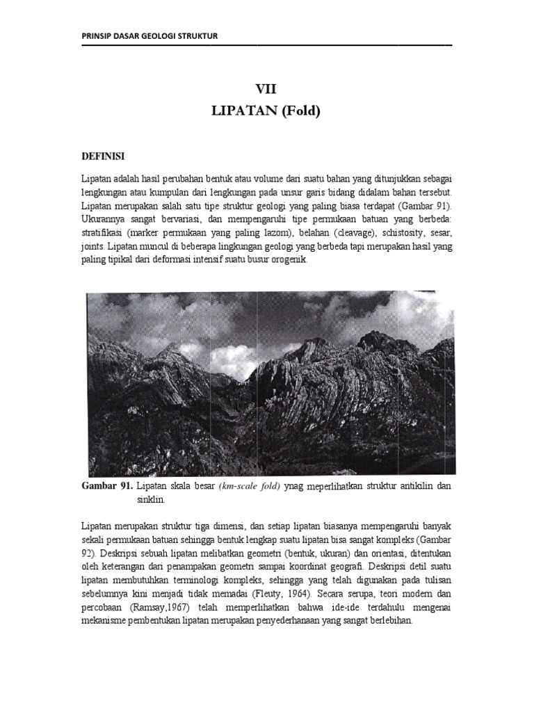 Geometri dan Klasifikasi Lipatan | PDF