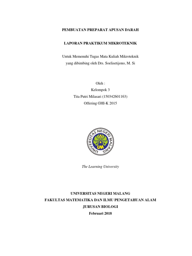 Preparat Apusan Darah dan Pewarnaan Giemsa | PDF