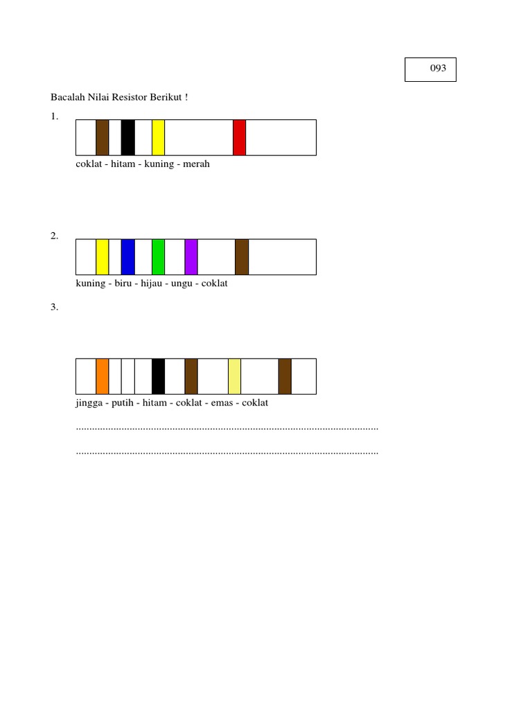 Soal Latihan Dan Jawaban Respon Fisika Dasar Resistor Dan Avometer | PDF