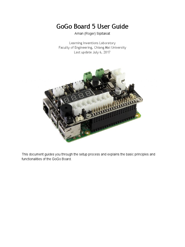 GoGo Board 5 User Guide | PDF | Widget (Gui) | Computer Engineering