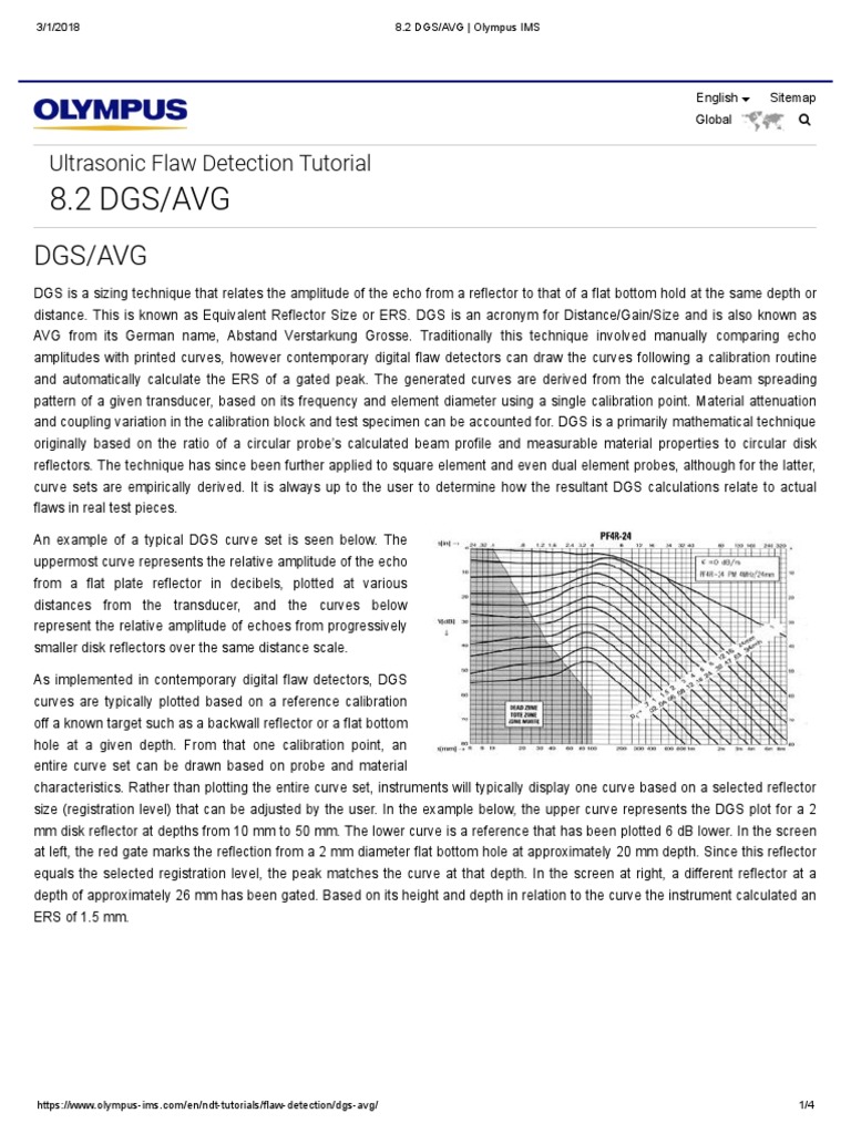 8.2 Dgs - Avg - Olympus Ims | PDF | Calibration | Medical Ultrasound