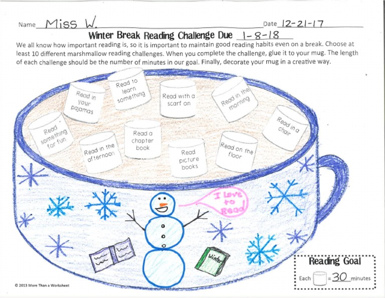 Winter Break Reading Challenge - Miss | PDF
