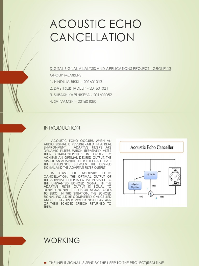 Acoustic Echo Cancellation | PDF | Electronic Engineering | Algorithms