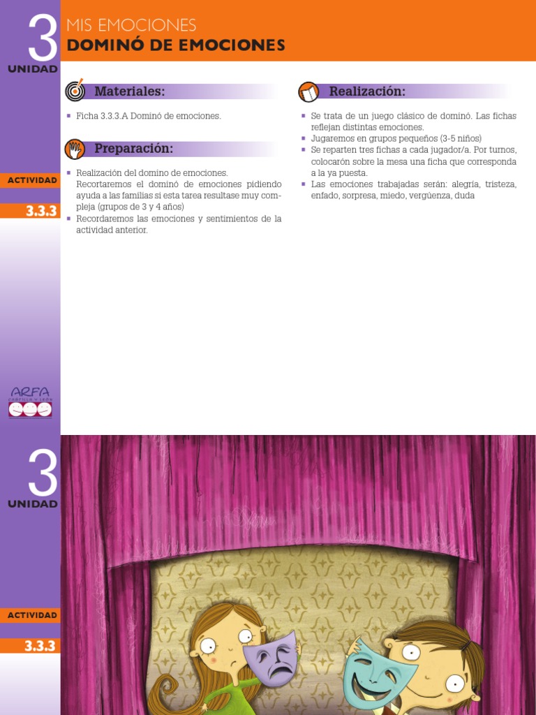 Domino de Las Emociones PDF | PDF