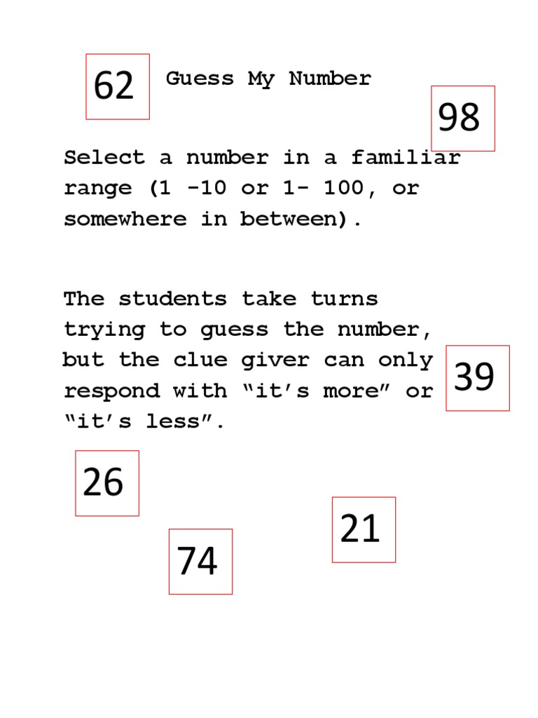 Guess My Number-1 | PDF