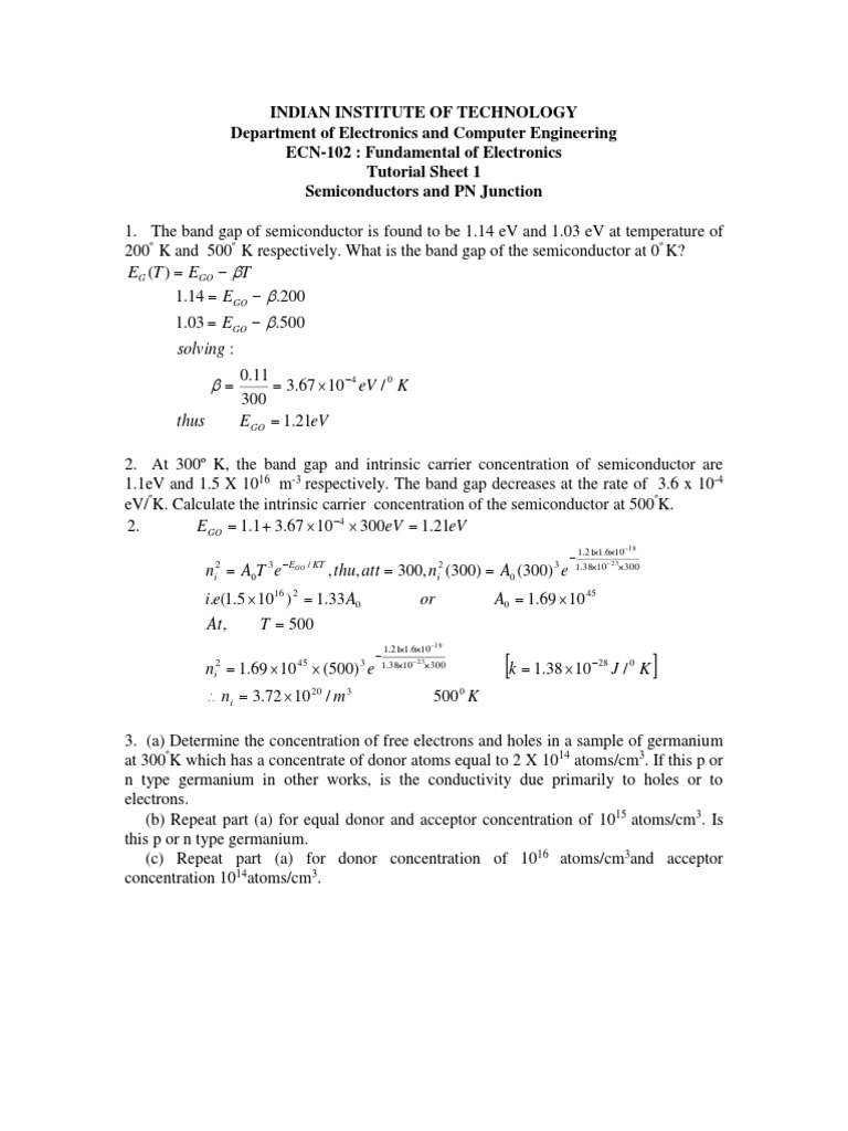 1 Tutorial Sol ECN 102 Spring 2018 PDF | Download Free PDF | Electrical ...