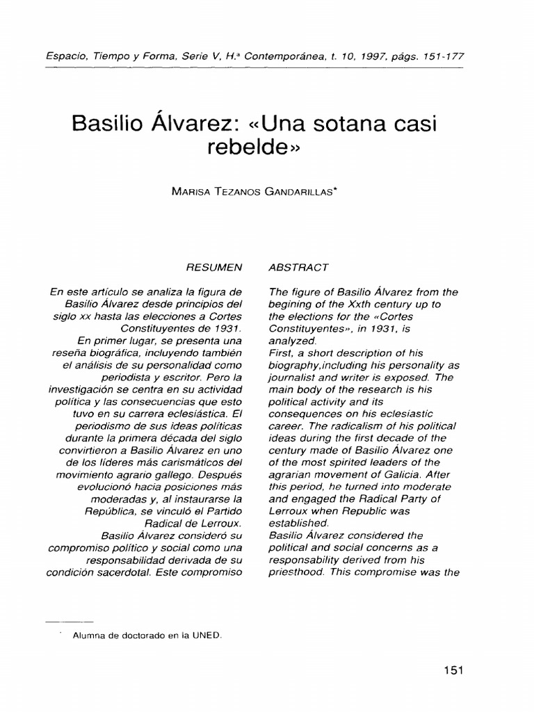 Basilio Alvarez | PDF | Iglesia Católica | Madrid