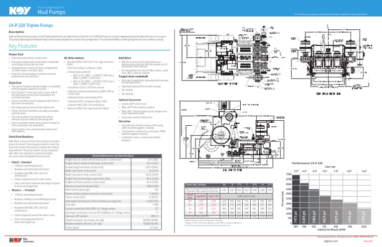 Pump Spec Sheet | Pump | Engines