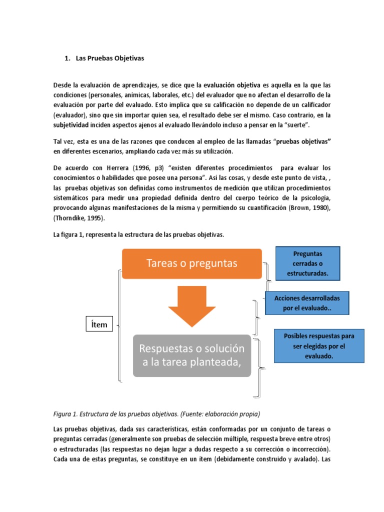 Pruebas Objetivas | PDF | Comprensión | Evidencia (ley)
