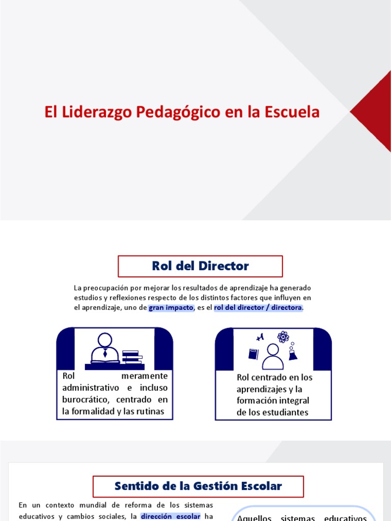 Liderazgo Pedagógico | PDF | Liderazgo | Maestros
