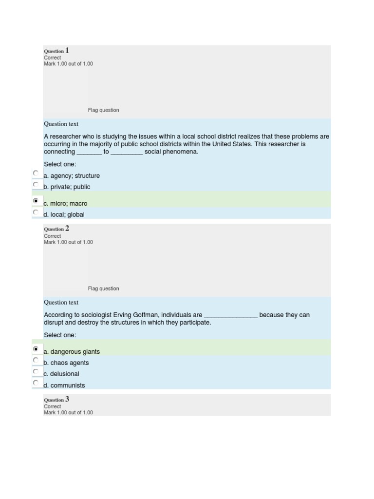 CSUN SOC 150 Quiz 1 | Download Free PDF | Social Structure | Sociology