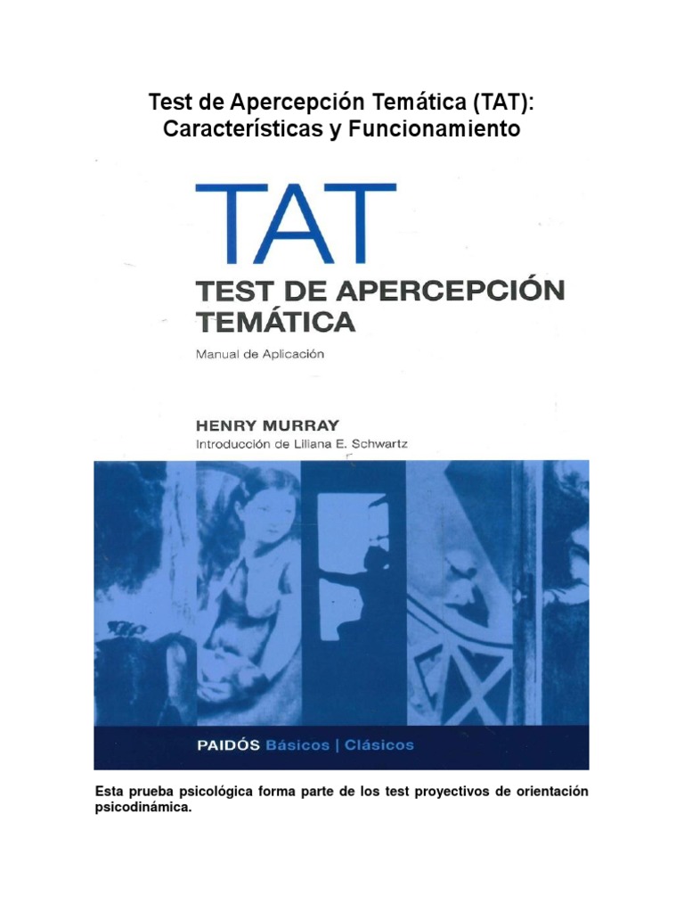 Test de Apercepción Temática TAT | PDF | Comportamiento | Existencia