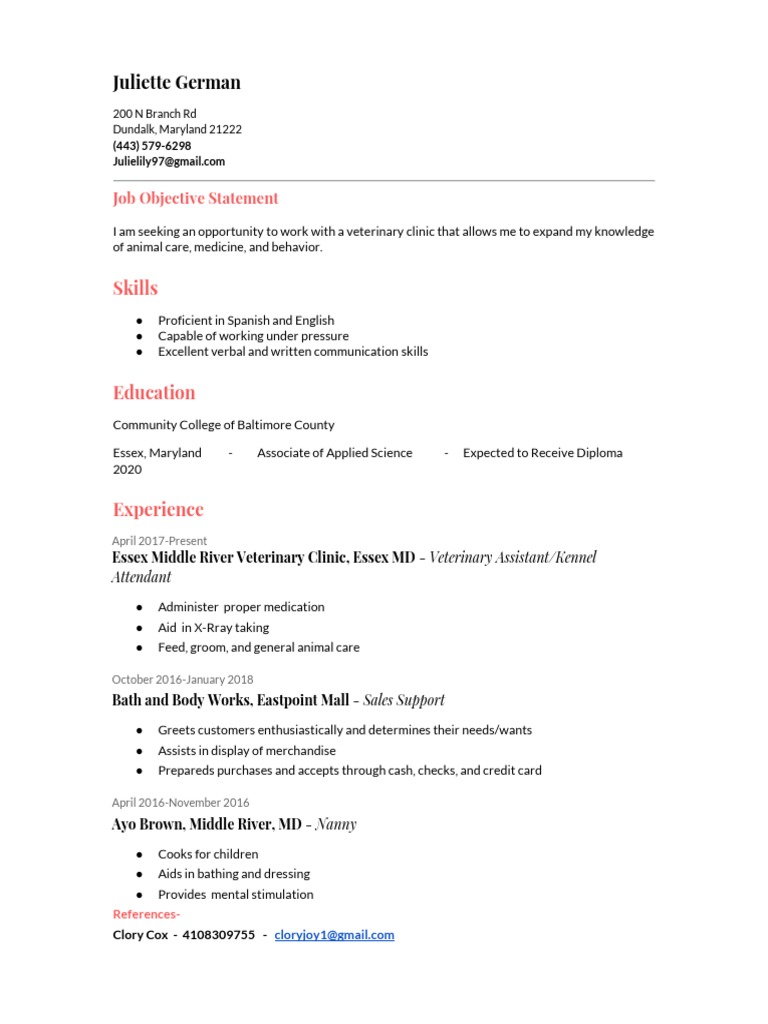 JG Class Resume | PDF