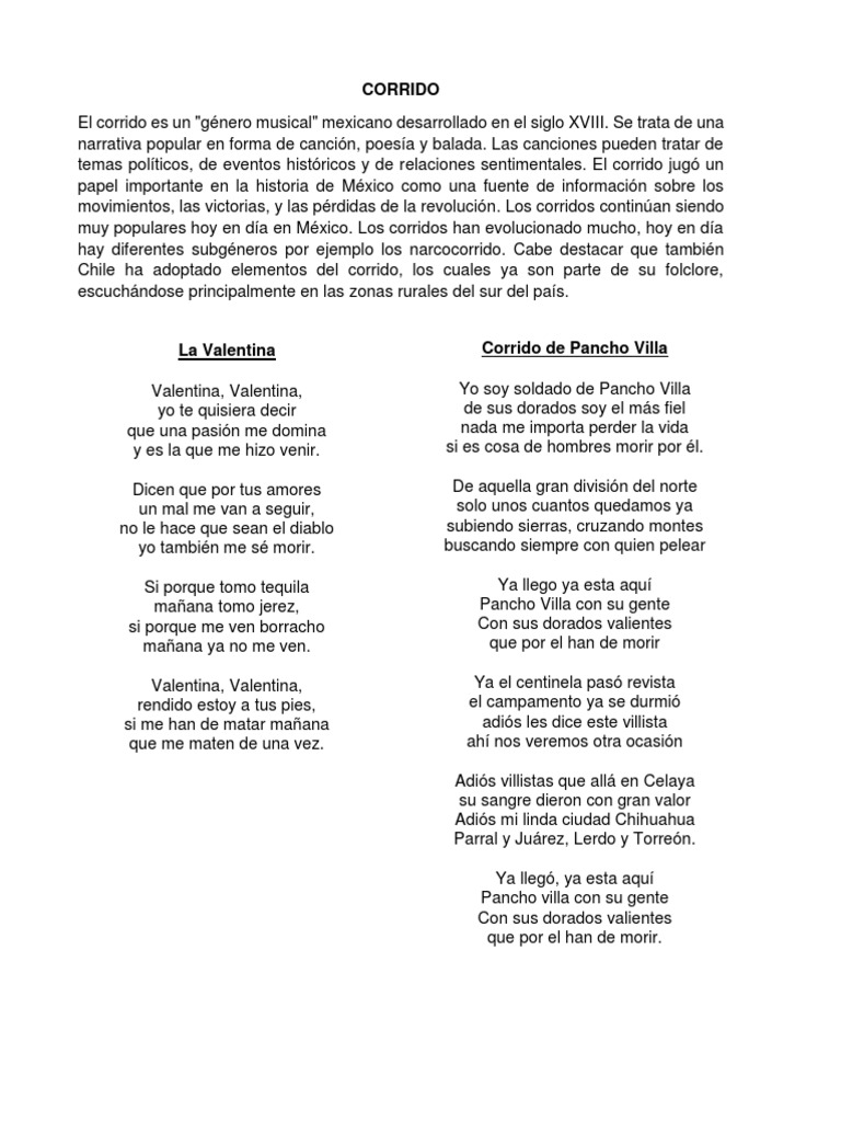 Corridos | Corrido | Poesía