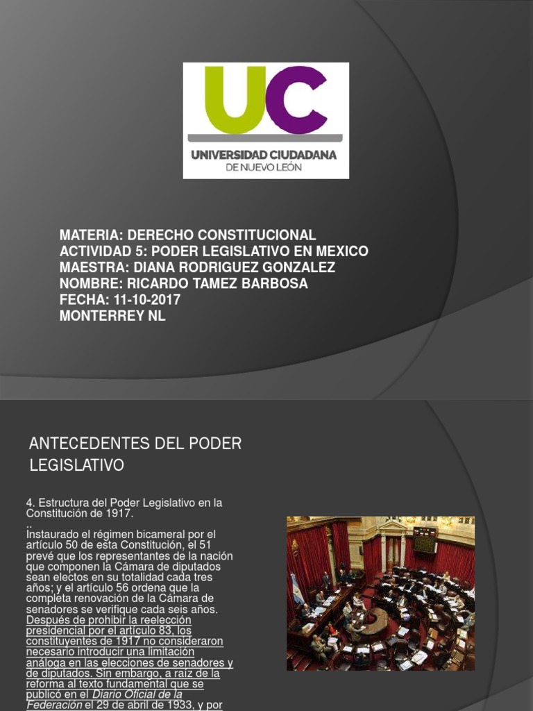 Poder Legislativo en Mexico | PDF | Constitución | México