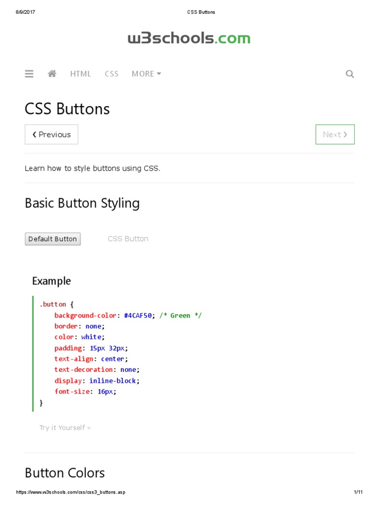 CSS Buttons | PDF | J Query | Cascading Style Sheets