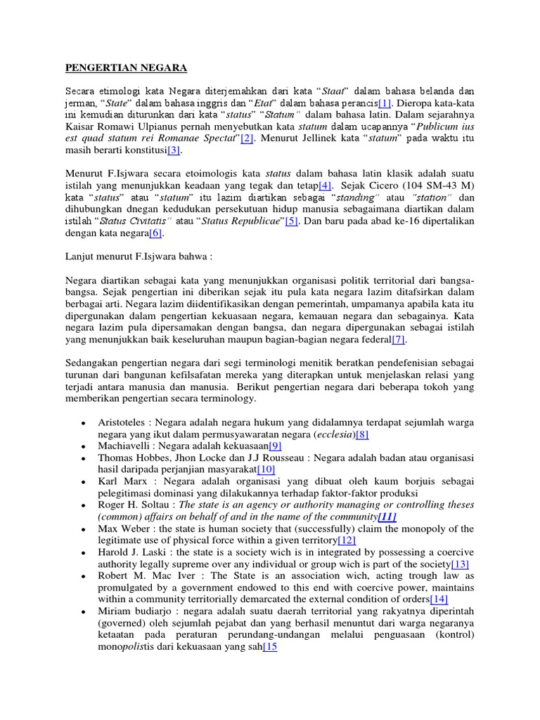Pengertian Negara | PDF | Politik