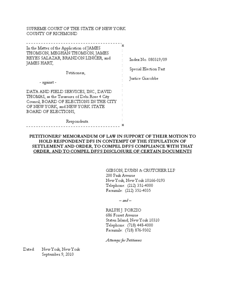 Mastro DFS Contempt Motion | PDF | Discovery (Law) | Contempt Of Court