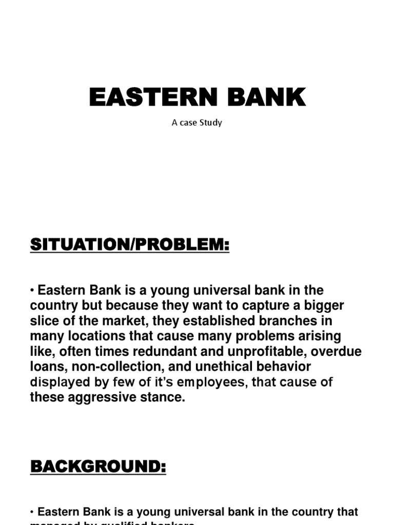 Eastern Bank: A Case Study | PDF