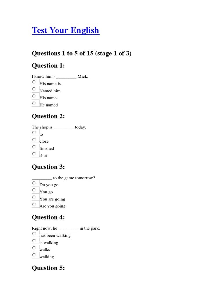Present Tense Practice Quiz | PDF | Social Science | Self-Improvement