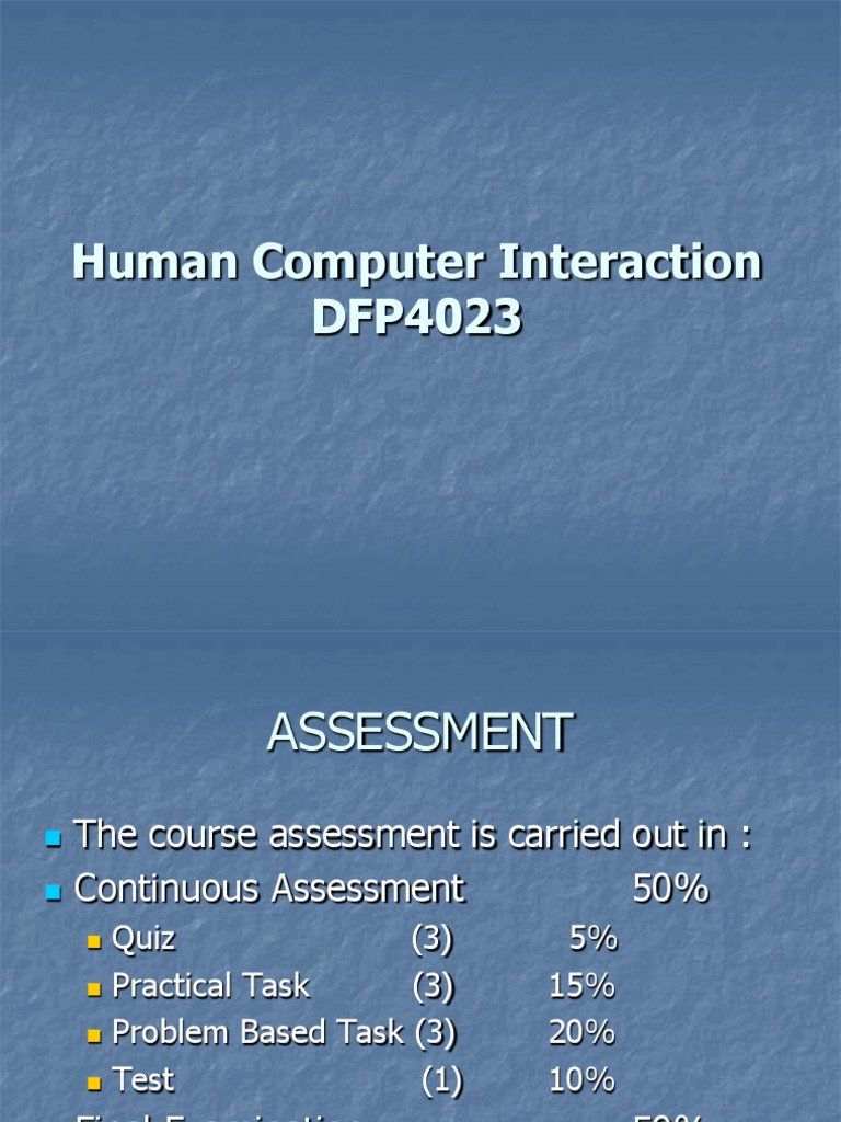 Introduction To Human Computer Interaction | PDF | Human–Computer Interaction | Input/Output