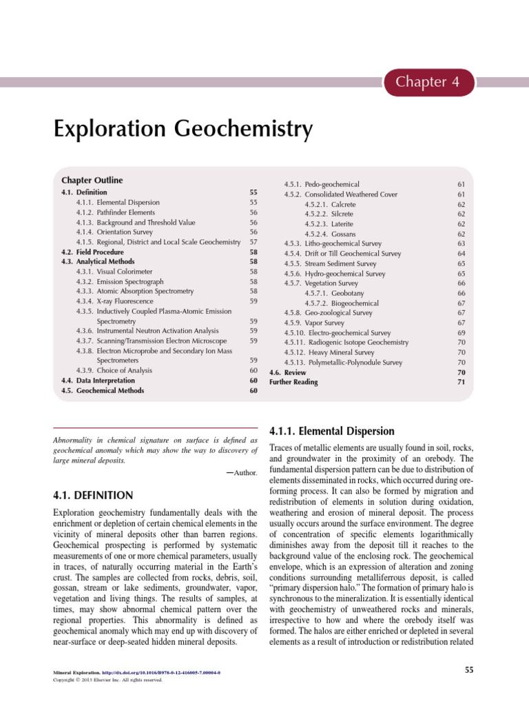 Exploration Geochemistry | PDF | Geochemistry | Electron