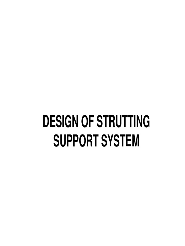 11b Design of Struttings (2015) | PDF | Beam (Structure) | Deep Foundation