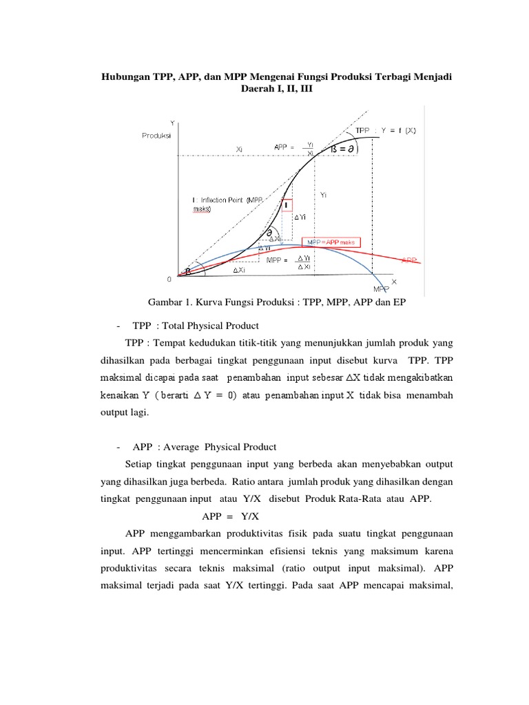 Analisis Fungsi Produksi dan Pembagian Zona Produksi Berdasarkan TPP, APP, dan MPP | PDF