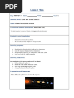 4th Grade Solar System Lesson Plans | PDF | Lesson Plan | Planets