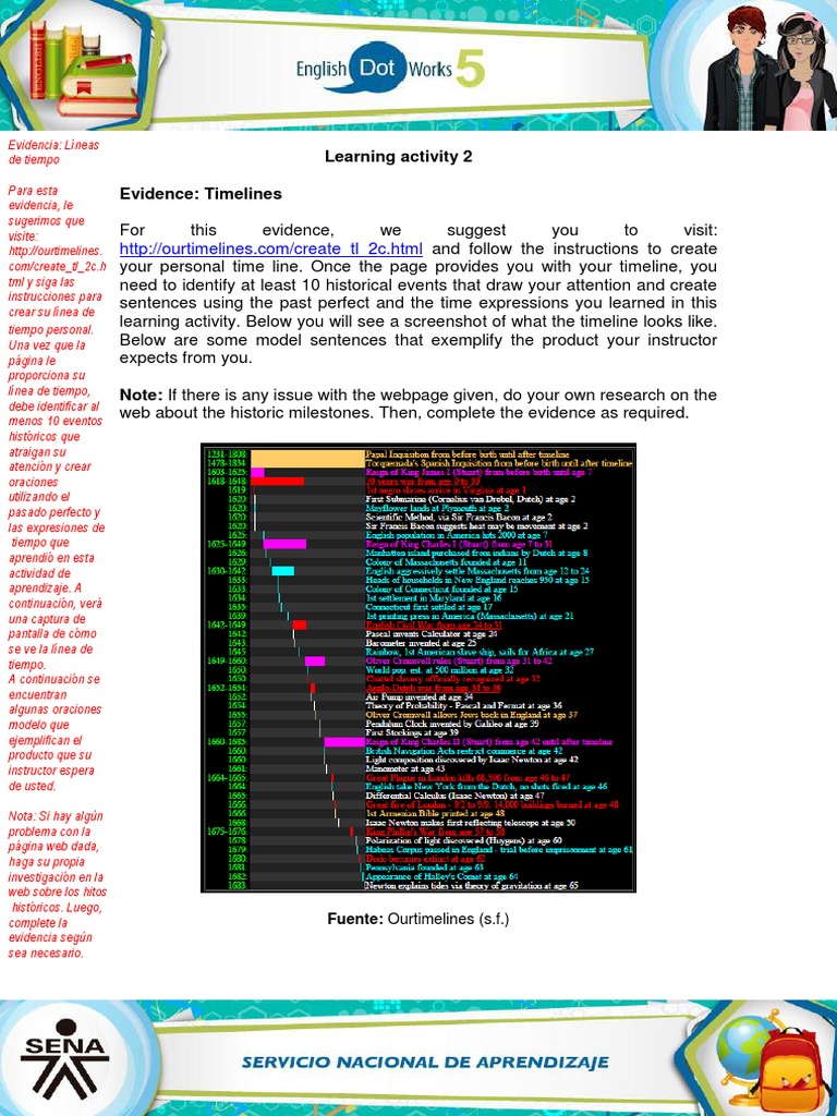 Evidence - Timelines Activity 3 | PDF