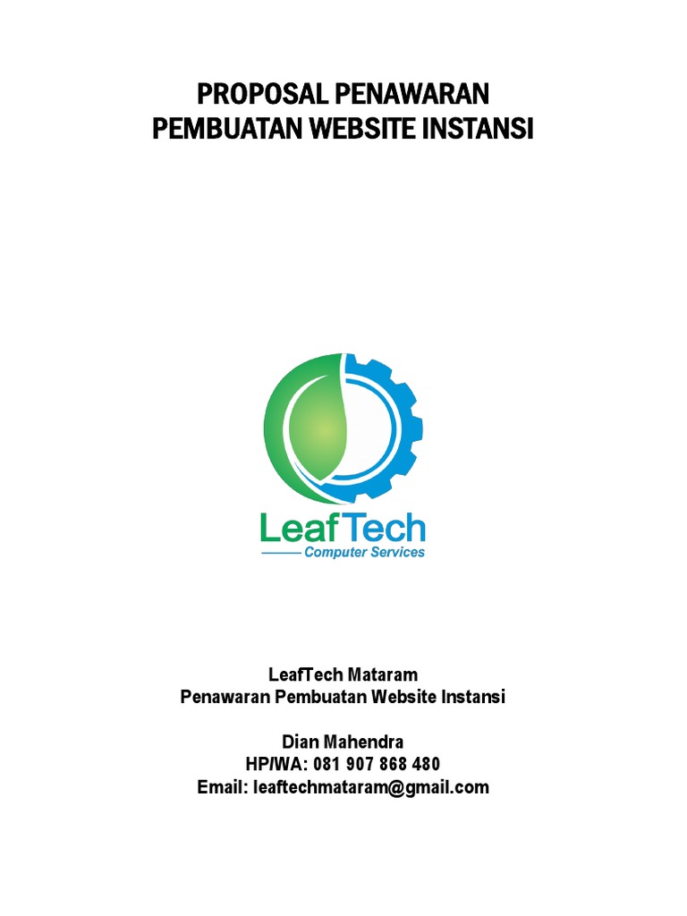 Proposal Penawaran Pembuatan Website Instansi | PDF
