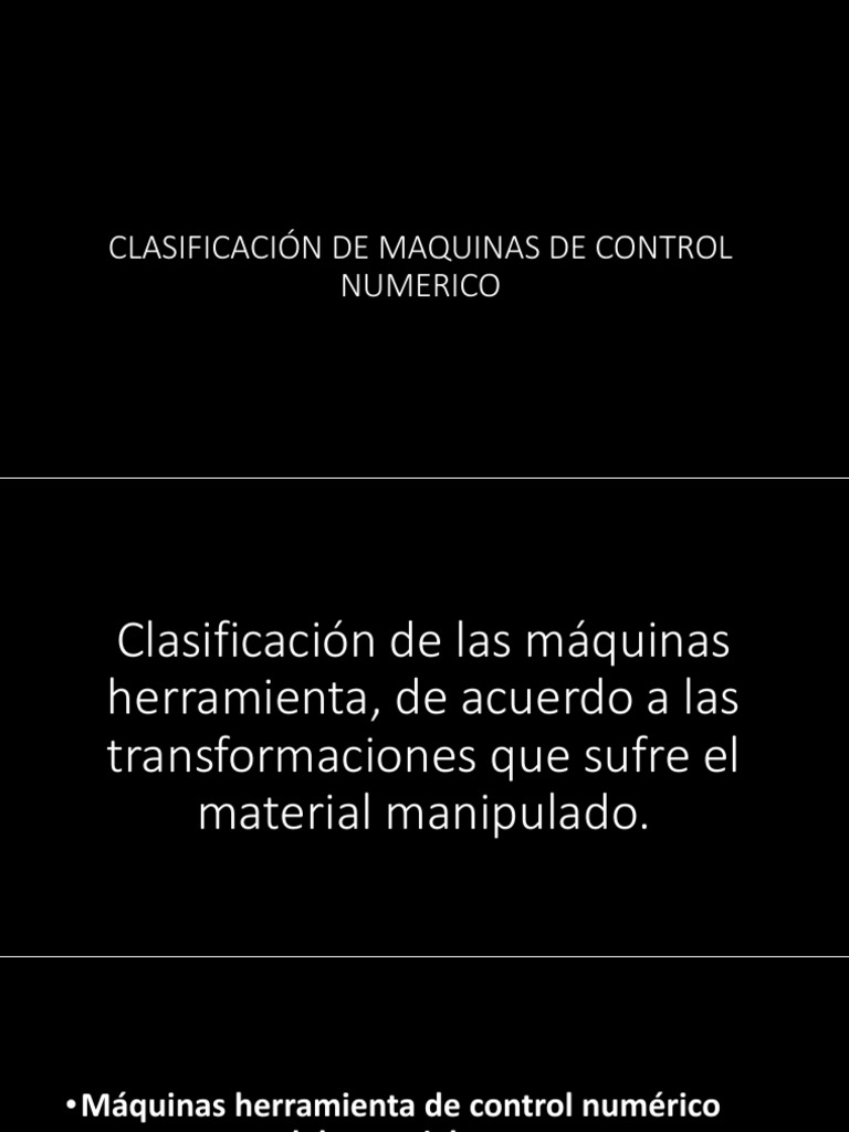 Clasificación de Maquinas de CNC | PDF | Control numerico | Mecanizado