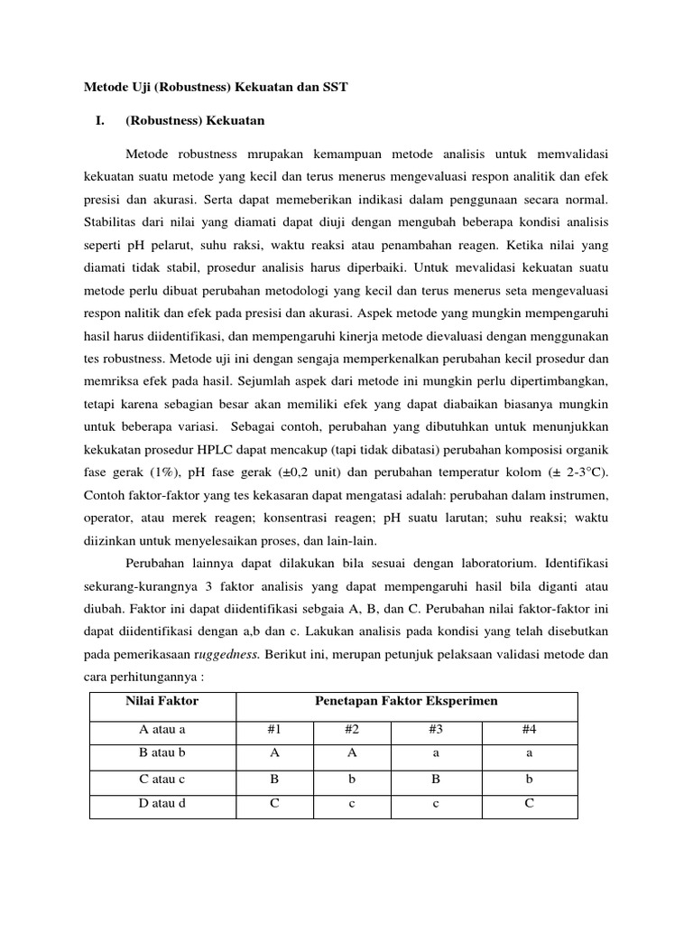 Metode Uji Robustness | PDF