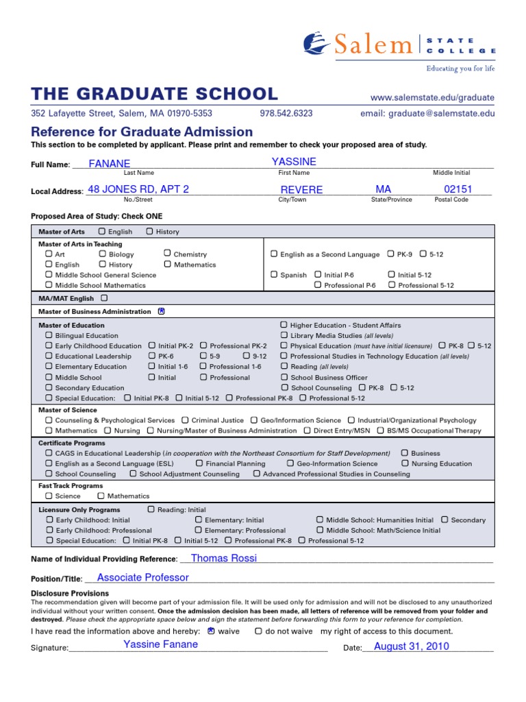 Reference - Form 1 TR | PDF | Graduate School | Behavior Modification