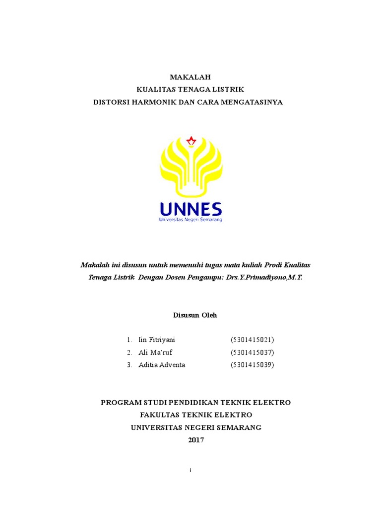 Kelompok 5 Kualitas Daya Listrik Distorsi Harmonik Dan Mitigasinya | PDF