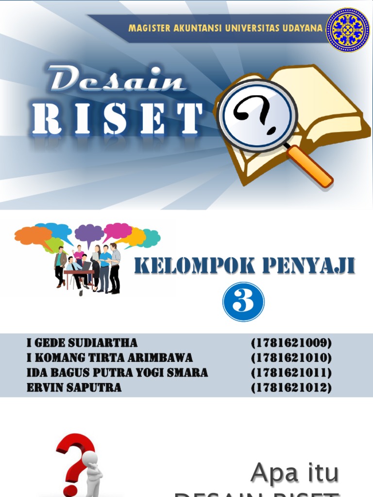 Metodologi Penelitian - Desain Riset - s2 Akuntansi | PDF