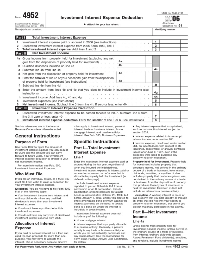 F 4952 | PDF | Income Tax | S Corporation