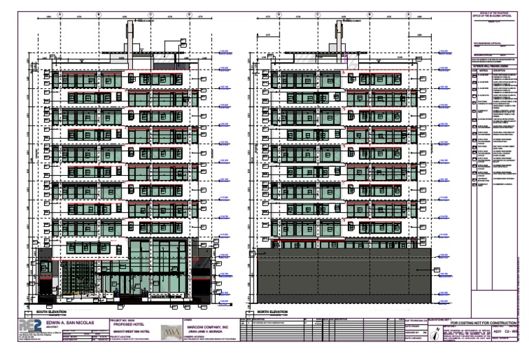 A201 Elevations Set 1 | PDF | Wall | Art Media