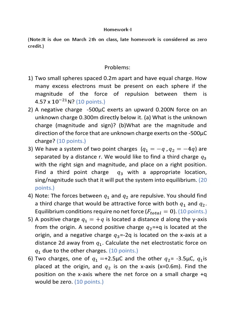 Physic Electric Force | PDF | Electric Charge | Force