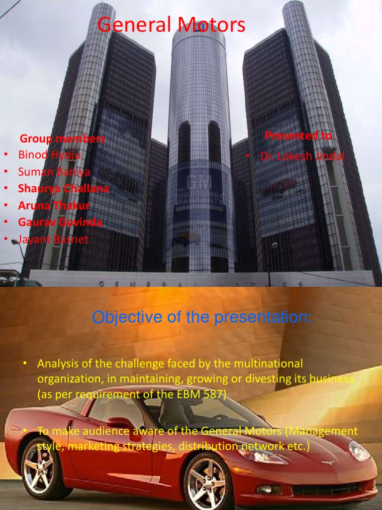 General Motors: Group Members Presented To | PDF | General Motors ...